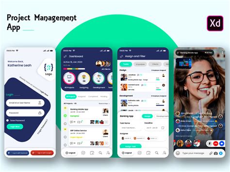 Project Management Mobile App UI Kit By Kvivekdesigner EpicPxls