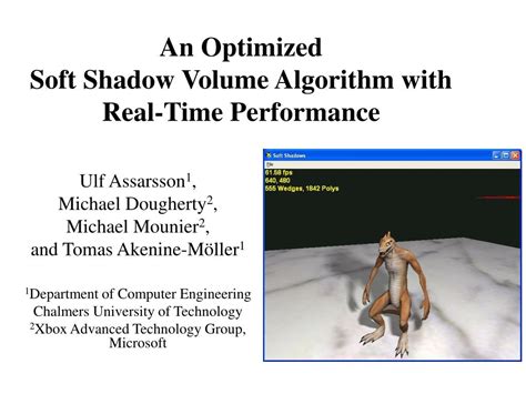 Ppt Real Time Soft Shadow Volume Algorithm Optimization Powerpoint