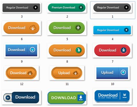 ايقونات ازرار التحميل Icons buttons download حلولي مدونة تقنية