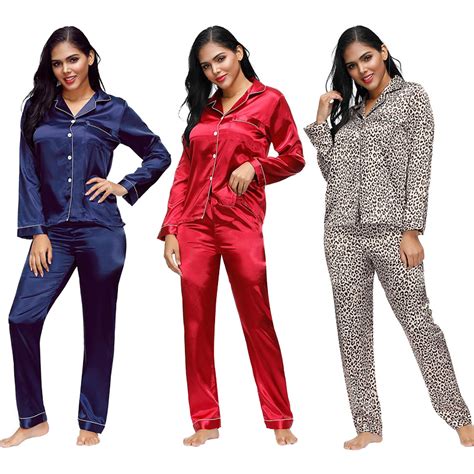 Plus Size Wholesale Modal Satin Silk Women Sleepwear Sexy Pajamas