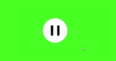 Video Play And Pause Buttons 4k Animation On A Green Screen Stock