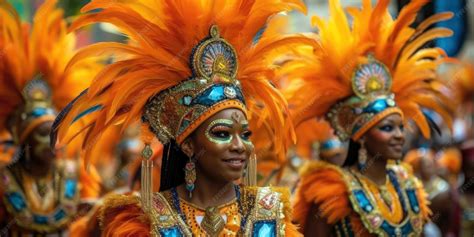 Premium Ai Image A Group Of People In Costumes From The Carnival Of