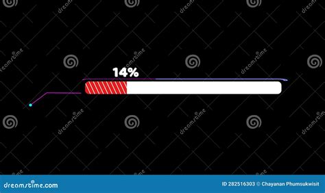Progress Bar Animation With Callout And Loading Bar Inside Red White Fill Tone With Numeric And