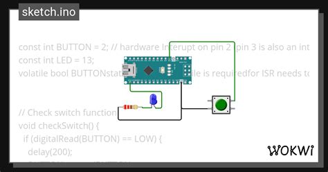 Interrupt Controlled Led Wokwi Esp32 Stm32 Arduino Simulator