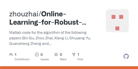 GitHub Zhouzhai Online Learning For Robust Support Vector Machine Matlab Code For The