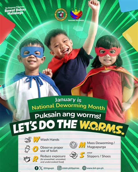 Doh January Is National Deworming Month Ating Pangalagaan Ang