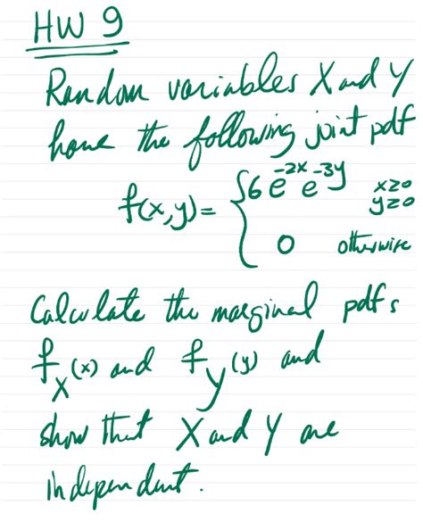 Solved Sherry HW Randon Variables X And Y Home The Chegg Com
