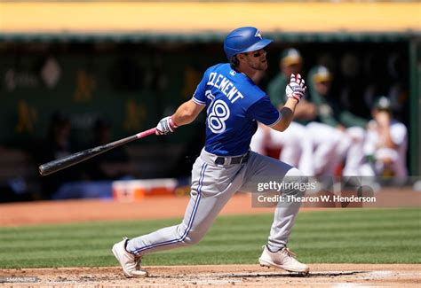 Ernie Clement Of The Toronto Blue Jays Hits An Rbi Single Scoring