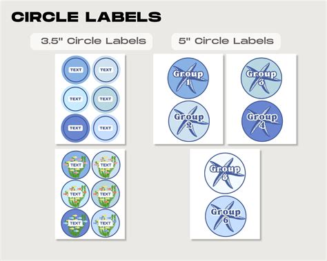 Ocean Theme Classroom Storage Labels Editable Canva Template Digital Download Etsy