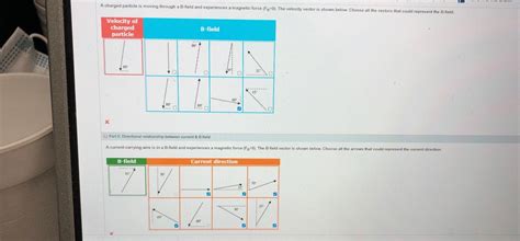 solved a charged particle is moving through a b field and