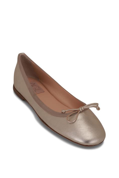 Agl Kala Platinum Metallic Ballet Flat Mitchell Stores