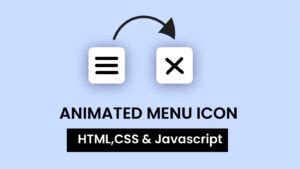 Animated Menu Icon | HTML, CSS & Javascript | Coding Artist
