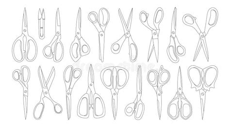 Scissors Outline Icon Stock Vector Illustration Of Design 313454898