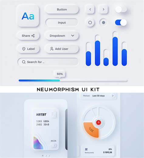 Neumorphism UI Kit Free Download