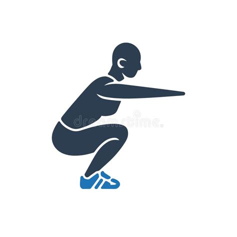 Squat Exercise Icon Stock Vector Illustration Of Fitness 384693303