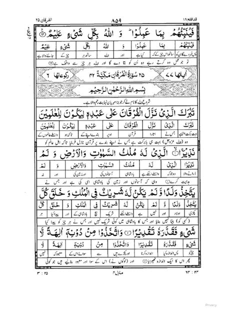 Quran Surah 25 ﴾الفرقان﴿ Al Furqan Urdu Translation Pdf