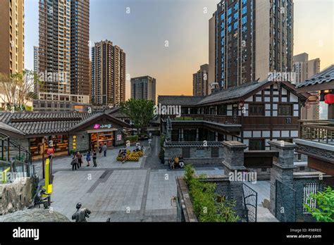 Chongqing China September 23 View Of Danzishi Old Street Scenic Area Traditional Chinese