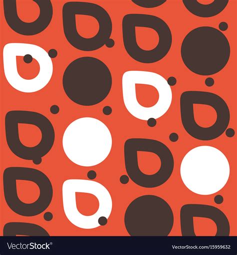 Geometric Abstract Seamless Pattern Circles Drops Vector Image