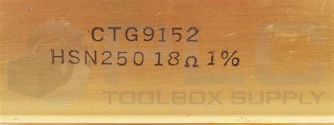 Tocco Hsn250 Wirewound Resistor Chassis Mount 18o1 Ctg9152 Plc