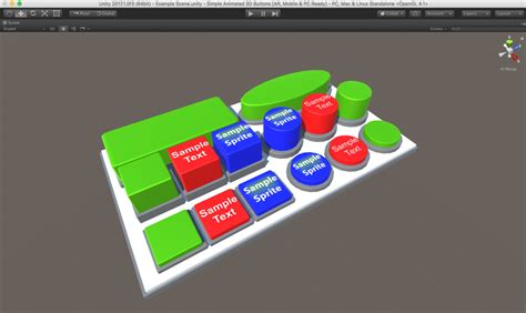 simple animated functional 3d buttons [mobile ar and pc ready] by swump
