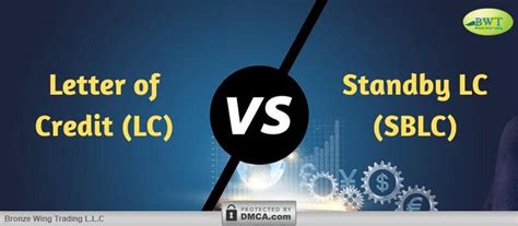 Lc Vs Sblc Letter Of Credit Standby Letter Of Credit Trade Finance
