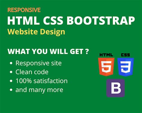 create responsive website with html css bootstrap by ghulammurtazaaa