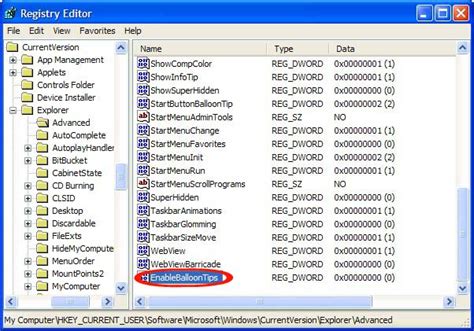 Disable Balloon Tips In The Notification Area ~ Computerseasy
