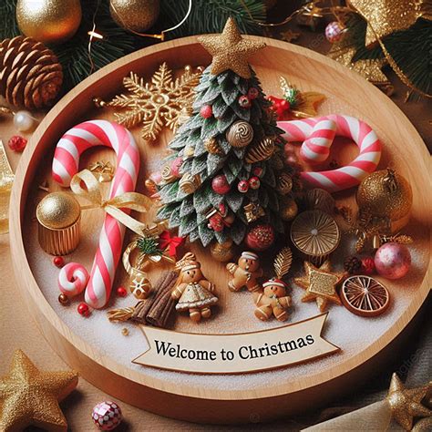 Liliful Christmas Tree Decorations Natural With Rustic Charm Background