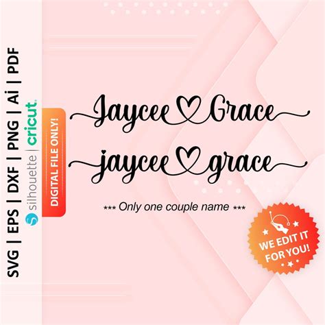 Custom Name Png Custom Name Svg Personalized Text Svg Etsy