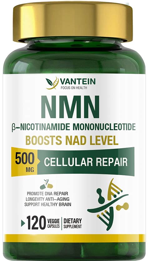 Vantein Nmn Supplement 500mg 120 Capsules Nmn Powder For Supports Anti Aging Longevity And
