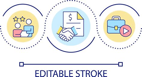Complete Deal Loop Concept Icon Business Cooperation And Merger Stock