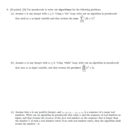 Solved Points Use Pseudocode To Write Out Chegg