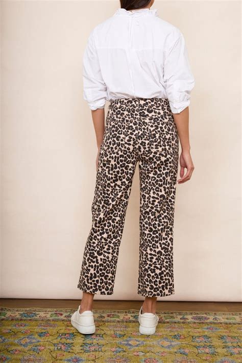Josie Straight Leg Jean Leopard In Leopard Jeans Straight Leg Jeans Black Coated Jeans