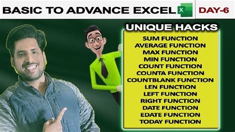 Day 6 All Basic Excel Formulas With Unique Tricks Basic To Advance