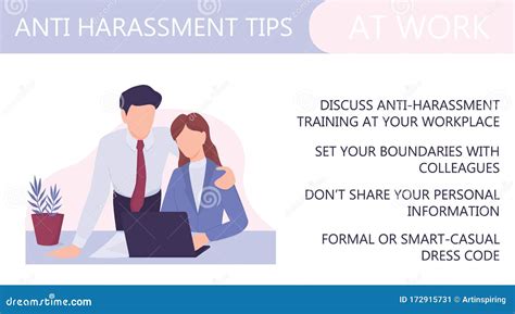 Sexual Assault And Harassment At Work Prevention Infographic Stock