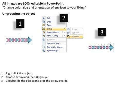 Continuous Arrow Process Stages Flowchart Slides PowerPoint