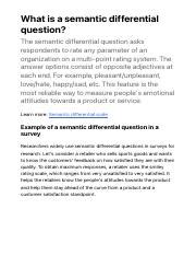 Semantic Differential Scale Survey Semantic Differential Scale Example Quest Pdf What Is A