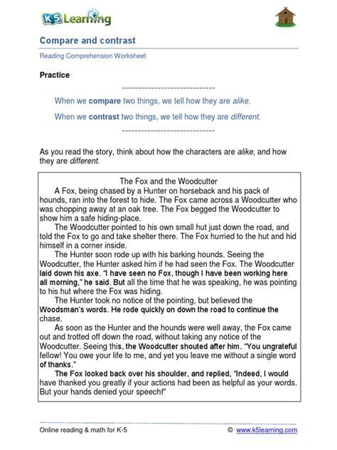grade 4 compare contrast d pdf