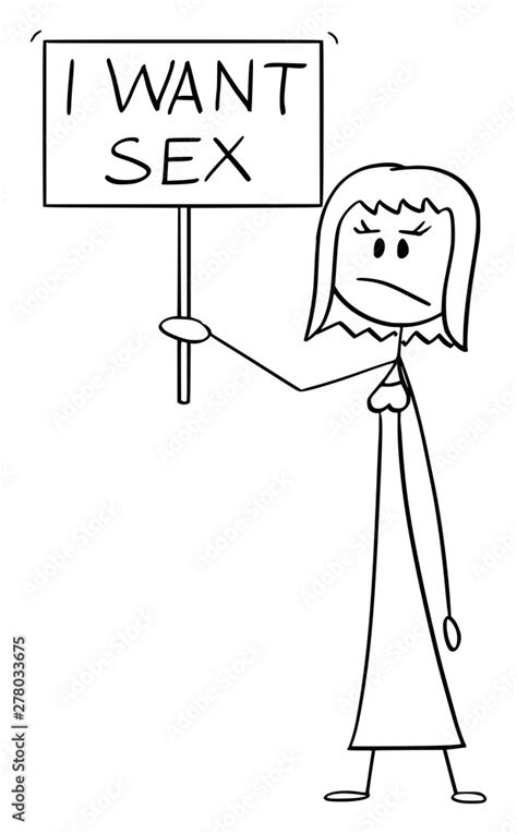 Vecteur Stock Vector Cartoon Stick Figure Drawing Conceptual Illustration Of Frustrated Woman