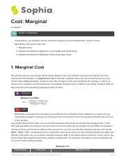 Cost Marginal Pdf Cost Marginal By Sophia WHAT S COVERED In This Lesson You Will Learn How To