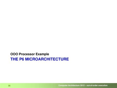 PPT Computer Architecture Out Of Order Execution PowerPoint Presentation ID