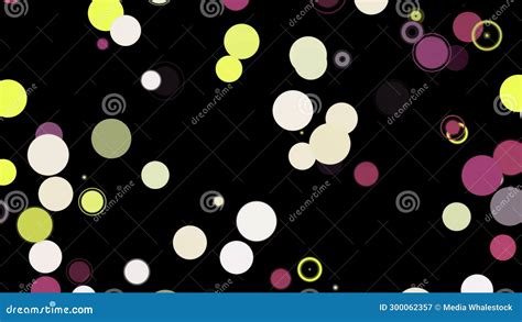 Beautiful Abstract Animation Of Multicolored Circles Appearing And