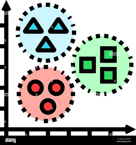 unsupervised learning machine color icon vector illustration stock