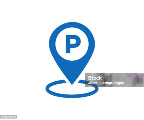 주차 위치 아이콘입니다 지도 주차 포인터 주차장 표지판 주차 및 교통 표지판은 흰색 배경 벡터 디자인과 그림에 분리되어 있습니다
