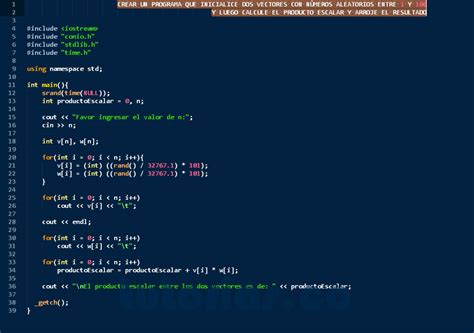 Arrays Visual C Producto Escalar Vectores Tutorias Co