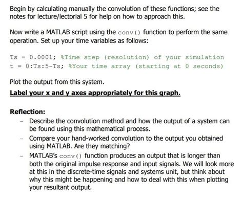 Solved Task 2 -Performing Convolution using MATLAB Exercise: | Chegg.com