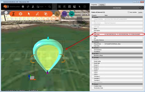 report lat long elevation for a poi with a simple script autodesk