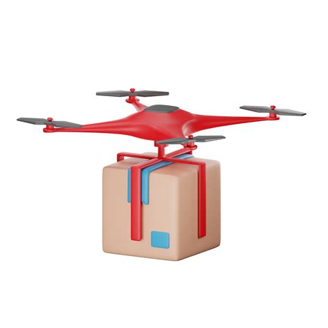 3d Icon Drone Package Delivery Illustration Concept Icon Render