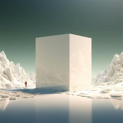 Premium Ai Image Back Of Low Cuboid On Gray Table Depth Of Field