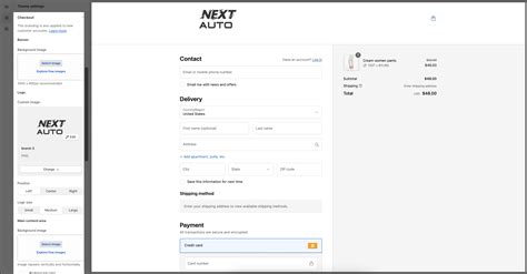 Ecomus Theme Settings Checkout